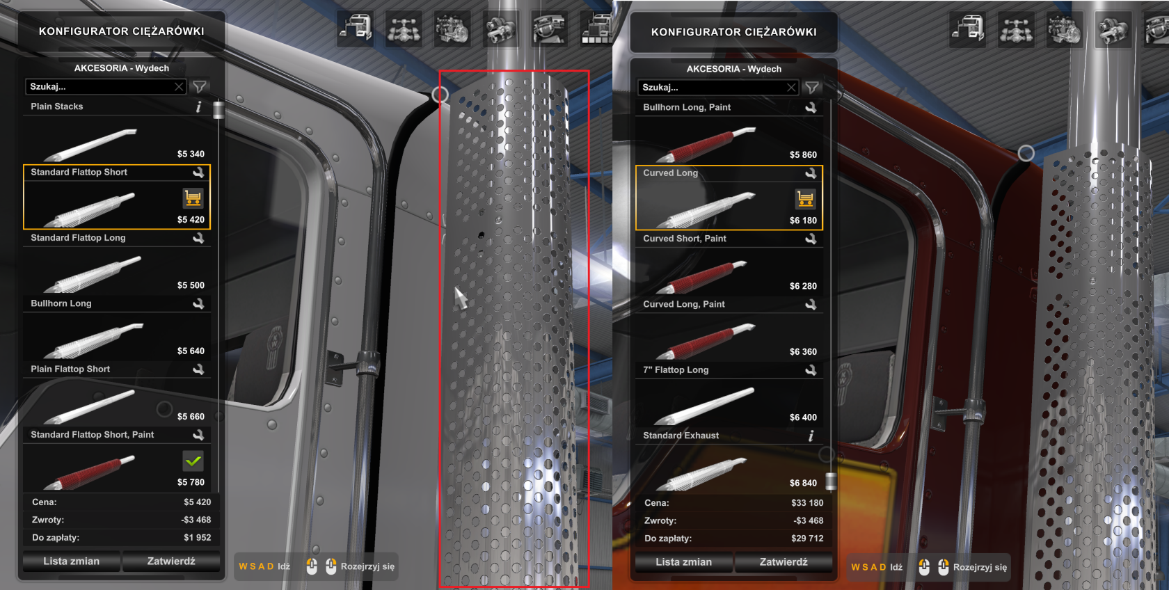 [Kenworth W900] Black texture in exhaust covers [220380] - SCS Software